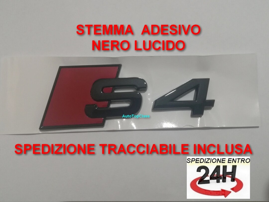 S4 GLOSS BLACK EMBLEM ABS Sticker Sline S-line S Line Rear Trunk ...