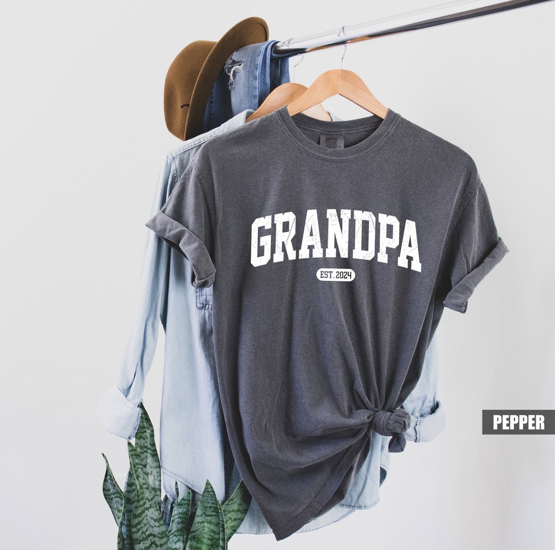 Custom Grandpa Shirt, Cool Papa Outfit, Comfort Colors® Granddad Est ...