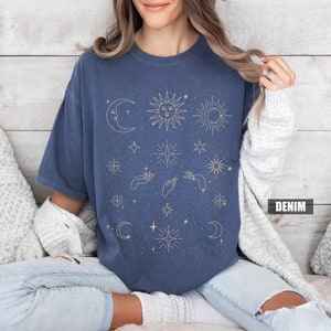 Comfort Colors® Celestial T-shirt, Astrology Shirt, Astronomy Tee, Moon ...