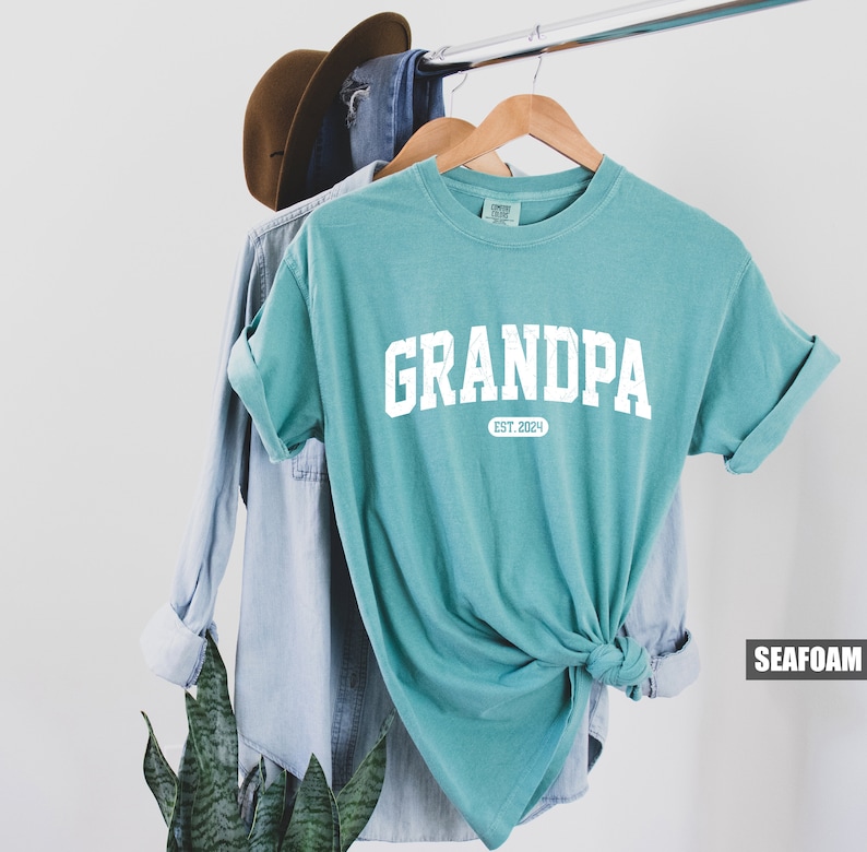 Custom Grandpa Shirt, Cool Papa Outfit, Comfort Colors® Granddad Est ...