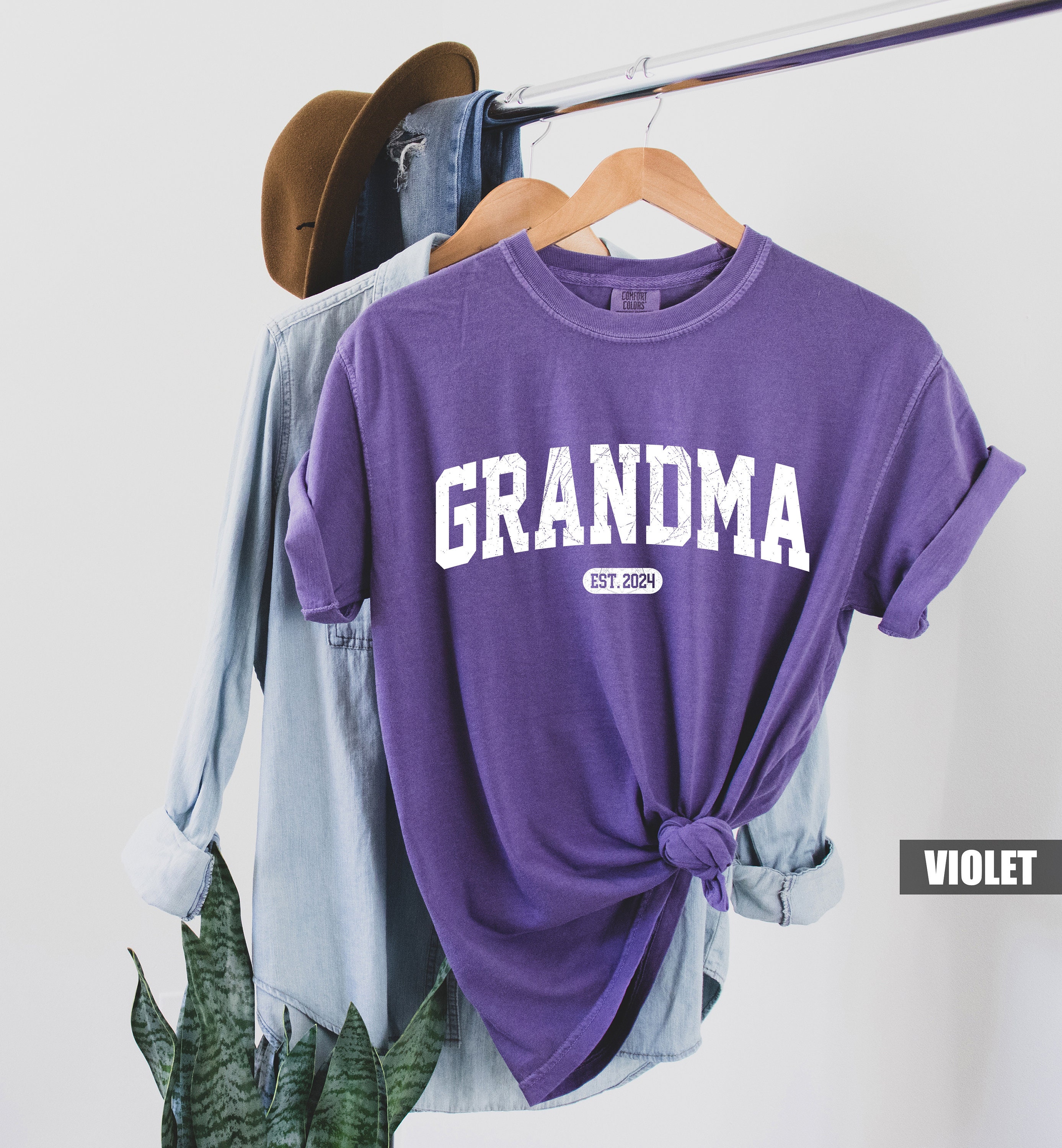 Custom Grandma Shirt, Cool Nana Outfit, Comfort Colors® Granny Est Date ...