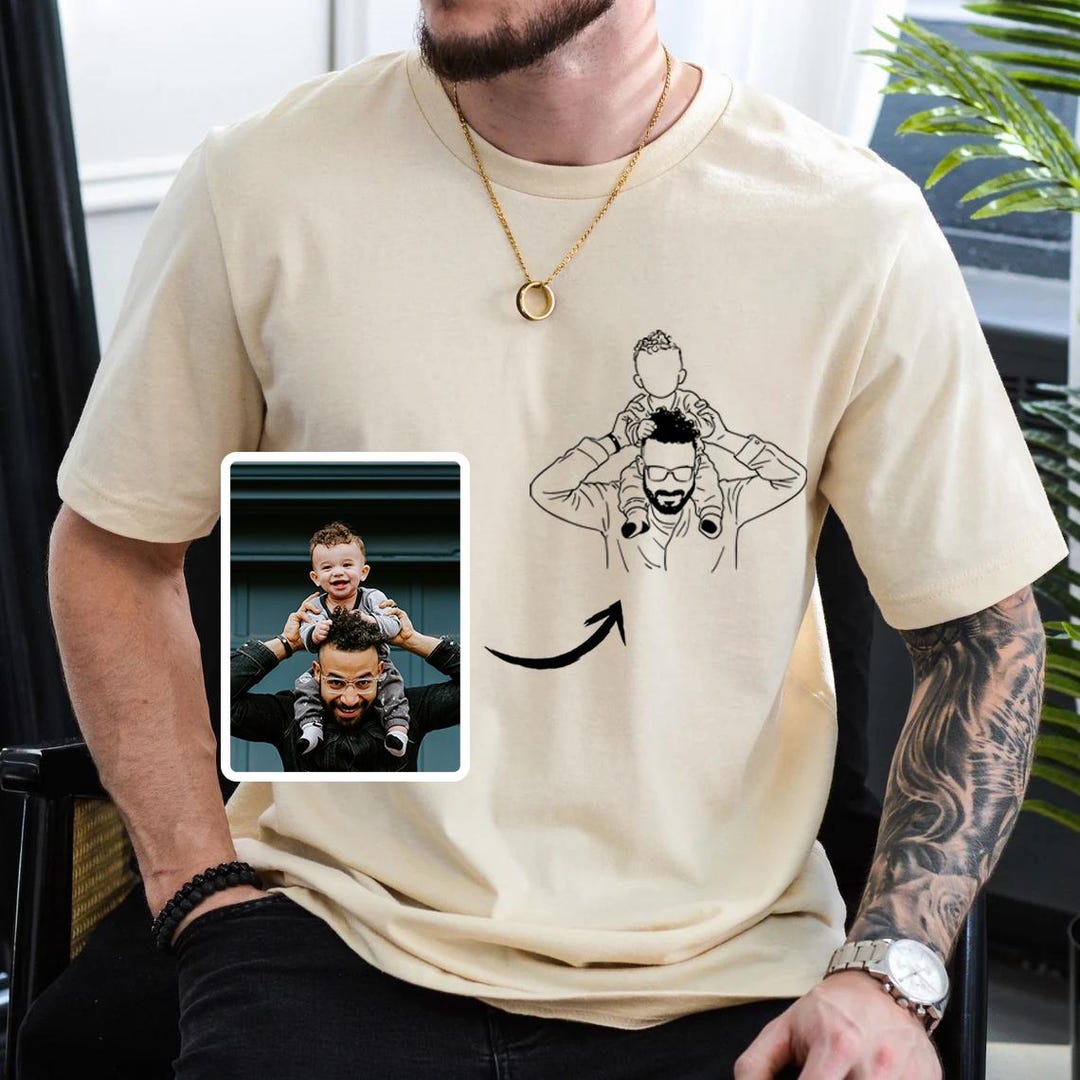 Comfort Colors® Custom Portrait T-shirt, Outline Photo Shirt ...