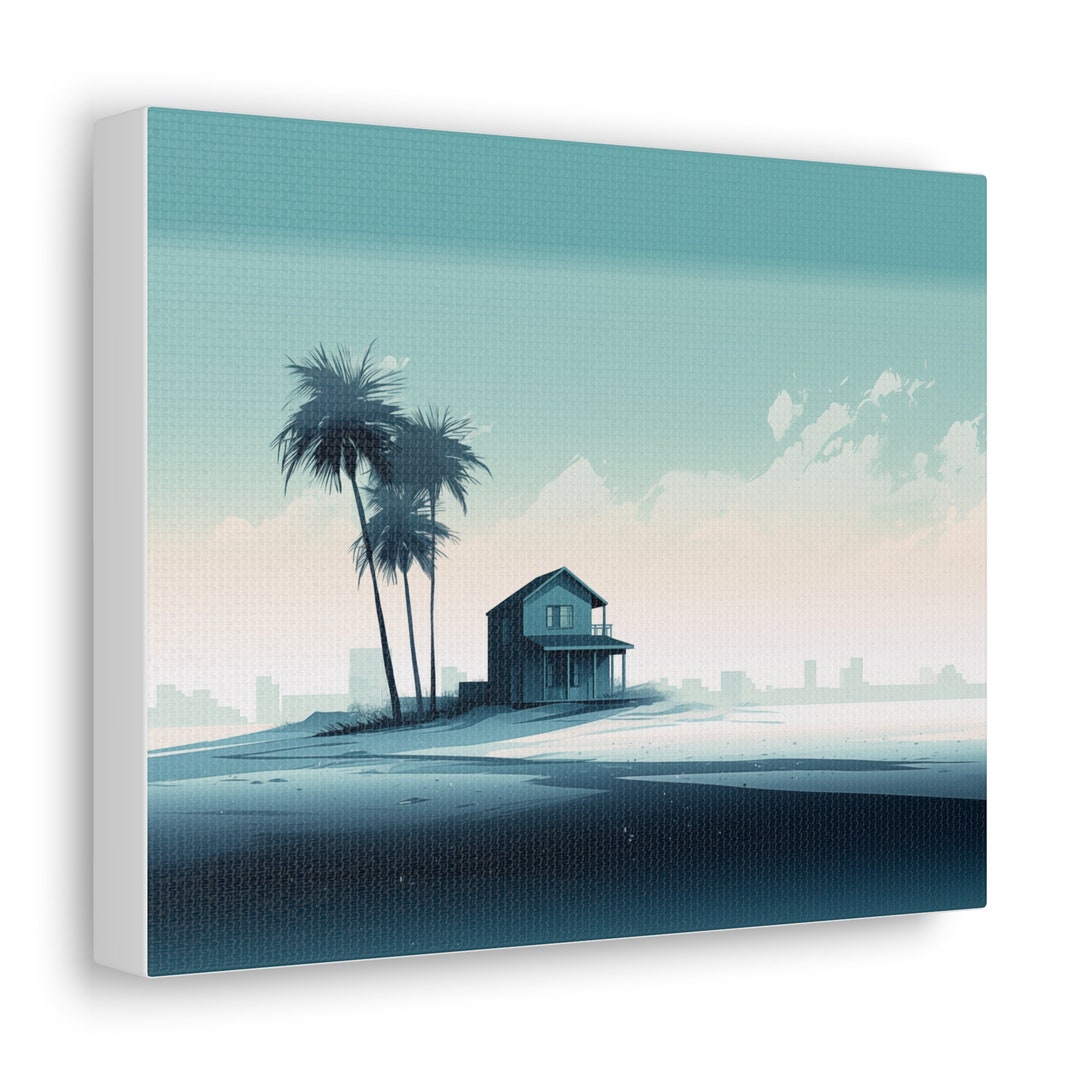 Abstract Crystal Art, Abstract Canvas Art, Abstract Serene Coastal ...