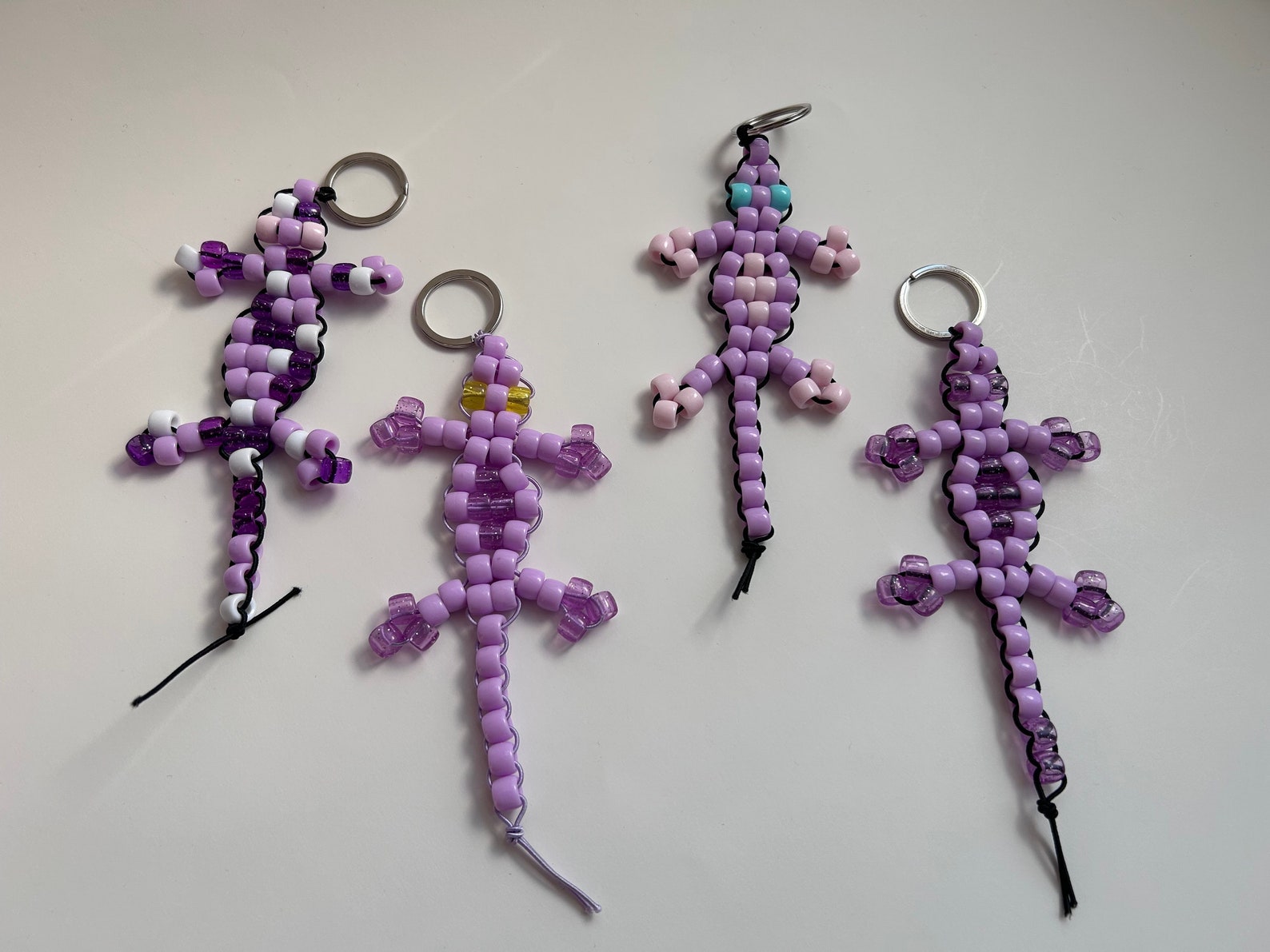 Beaded Lizard Keychain - Etsy