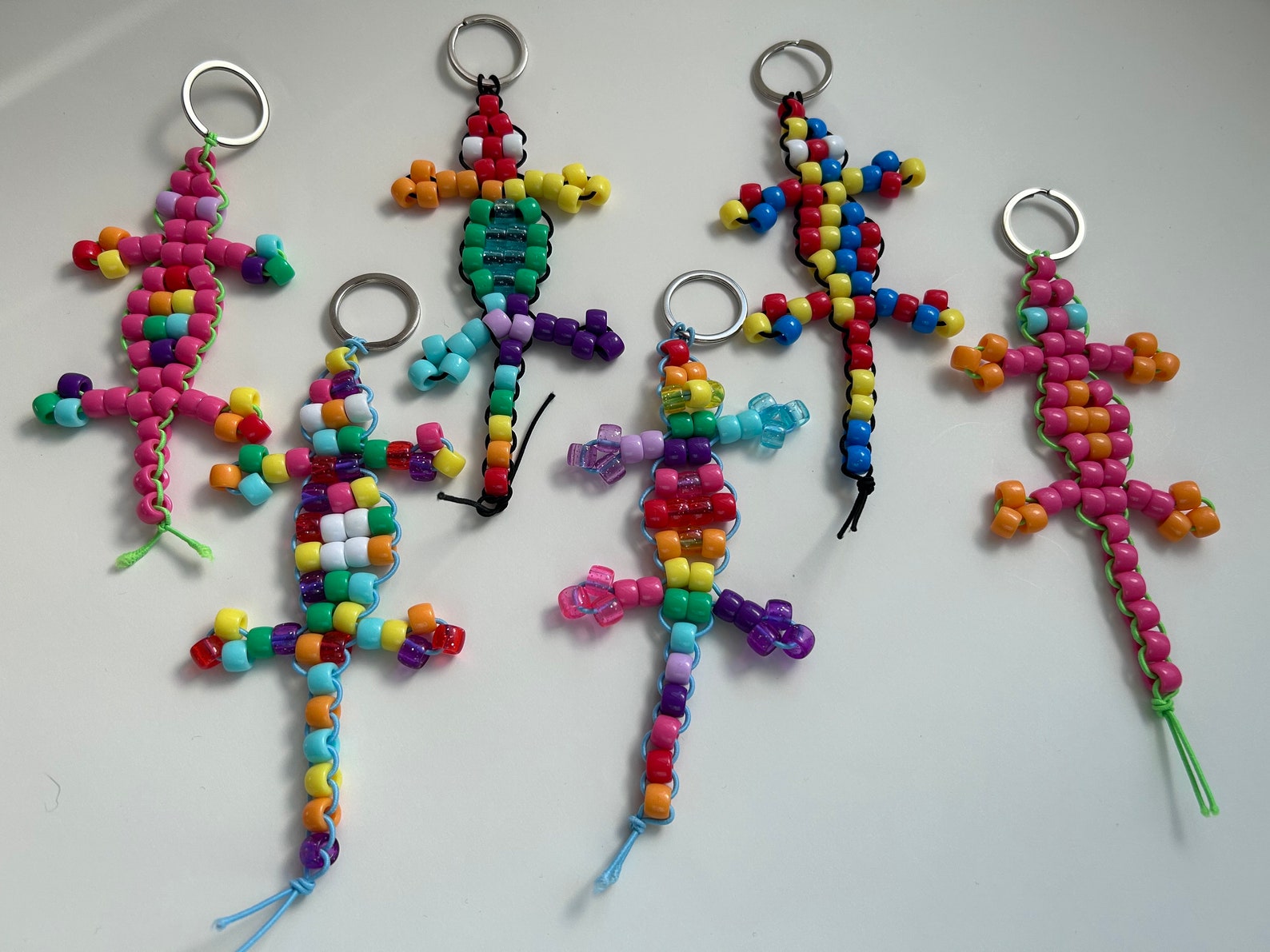 Beaded Lizard Keychain - Etsy