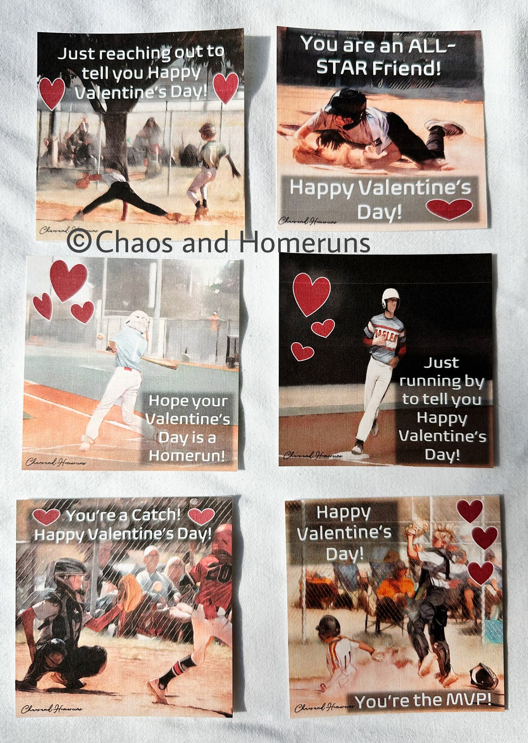 DIGITAL Baseball Valentine’s Day Card Set - Etsy