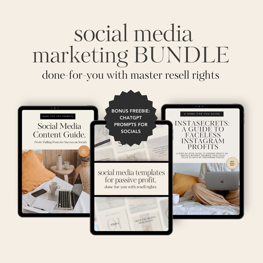 Done for You: Social Media Marketing Bundle With Master Resell Rights ...