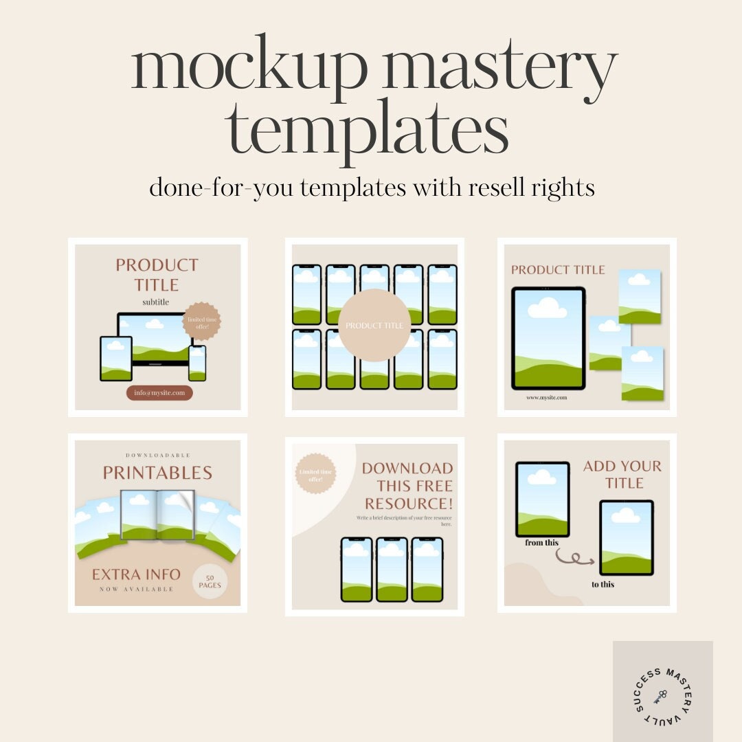 Mockup Mastery Digital Templates | Done for You Templates for Digital ...