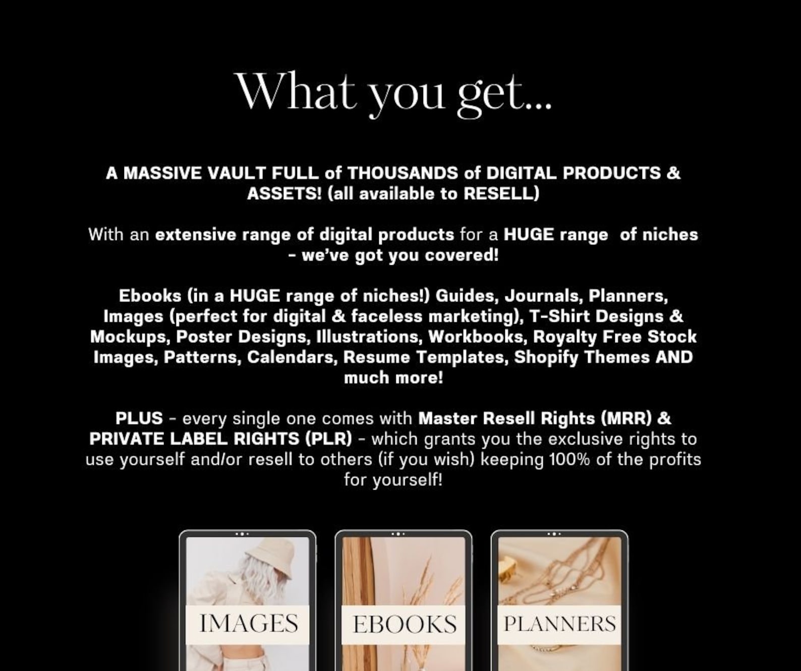 Digital Product Resell Vault | Thousands of Done-for-you Digital ...