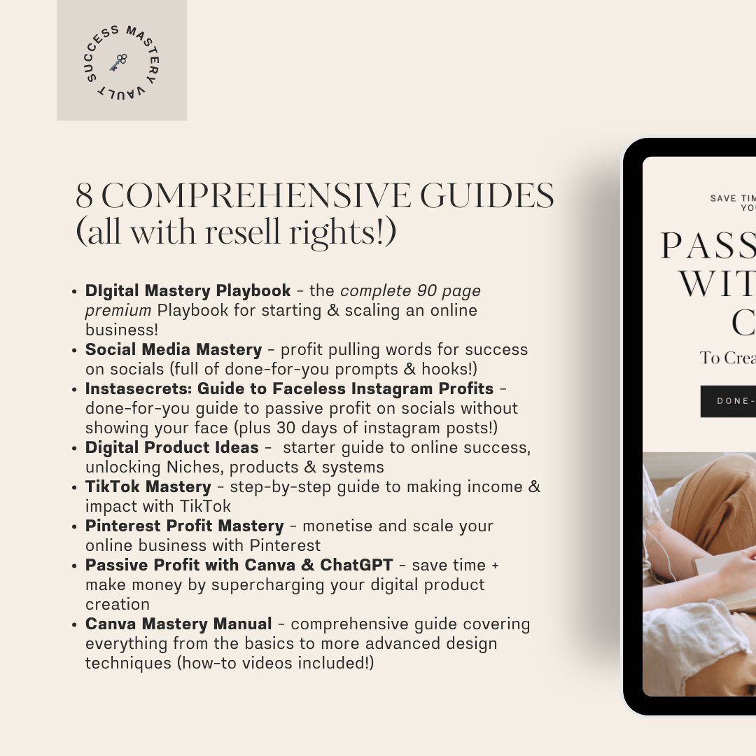 Digital Mastery Ultimate BUNDLE Done for You Master Resell Rights Passive Profit Passive Income ...