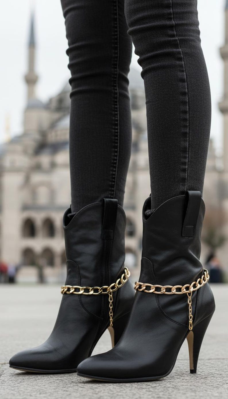 Gold Boot Chains - Western Cowgirl Jewelry, USA Handmade (2 Pcs Set) - Etsy