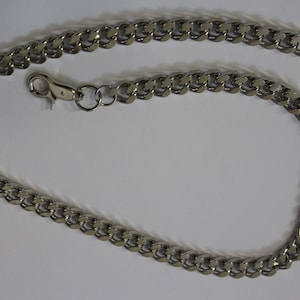 New Men Women Silver Wallet Chains Metal Biker Heavy Strong Long Strand ...