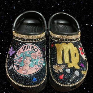 Glam Zodiac Crocs: Sparkling Bedazzled Footwear - Etsy