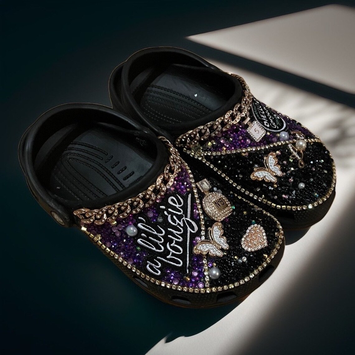 Sparkle & Shine: Custom Blinged-out Crocs! - Etsy