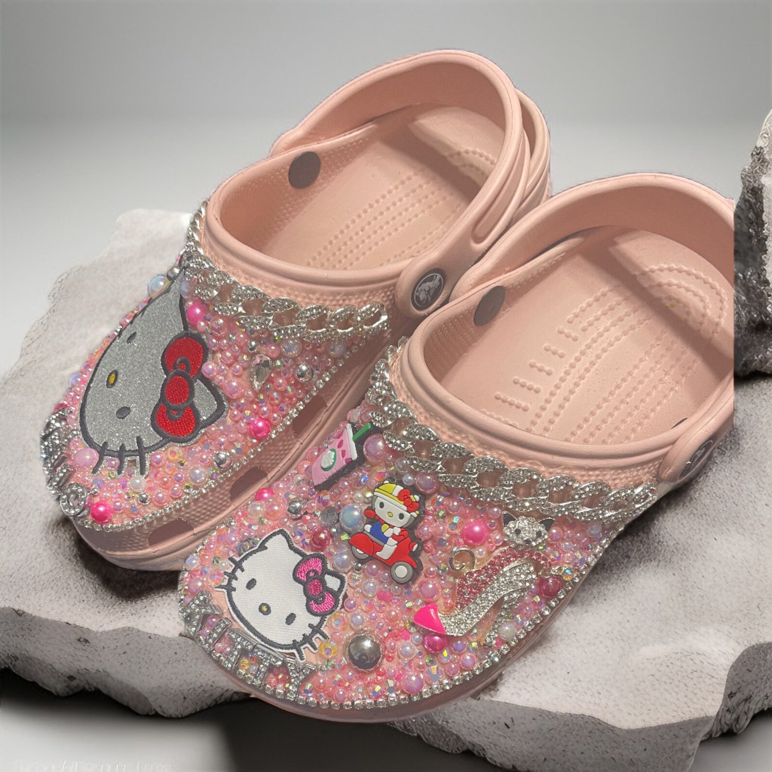 Custom Bedazzled Crocs hello Kitty - Etsy