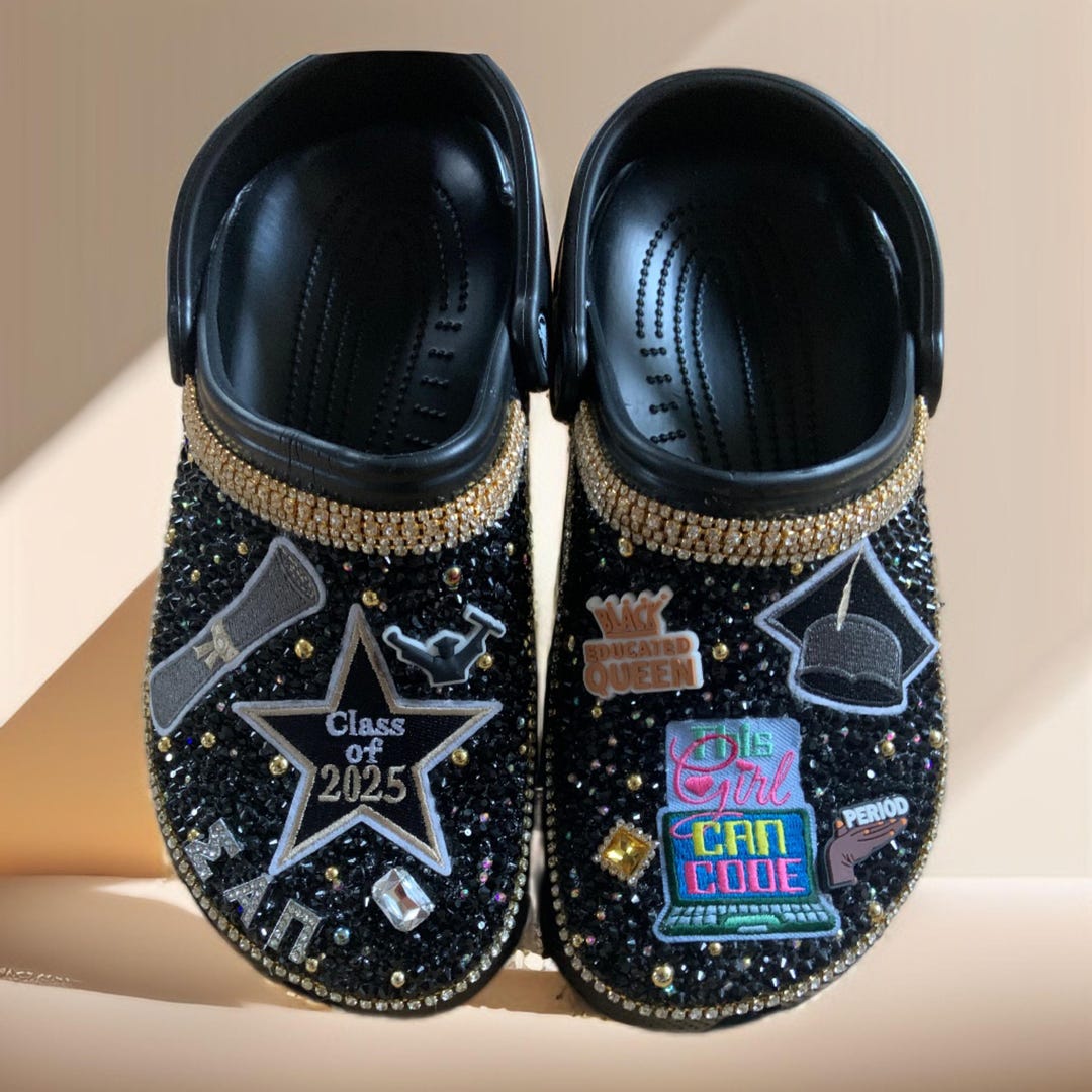 Sparkling Custom Graduation Crocs - Stand Out on Your Big Day! - Etsy