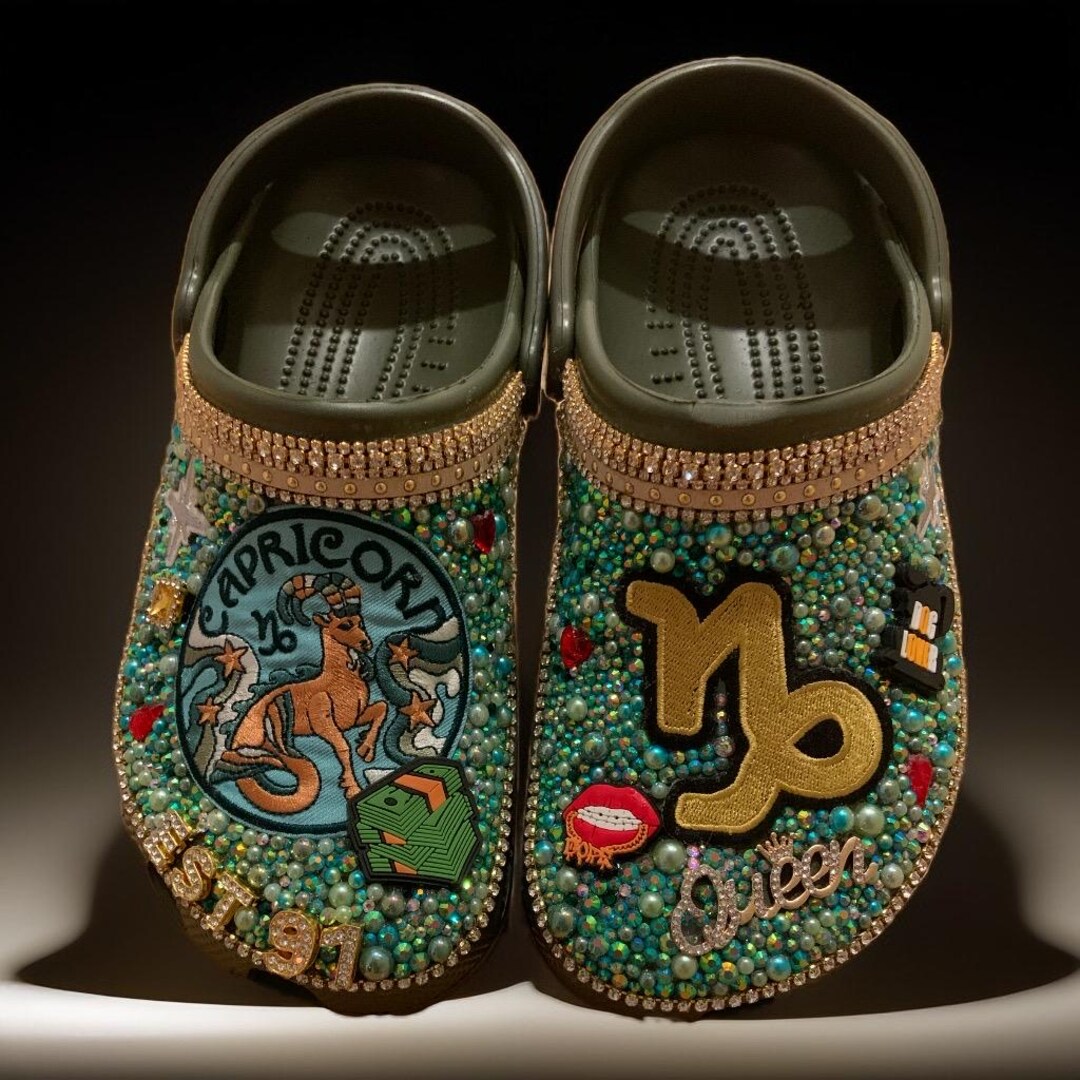 Glam Zodiac Crocs: Sparkling Bedazzled Footwear - Etsy