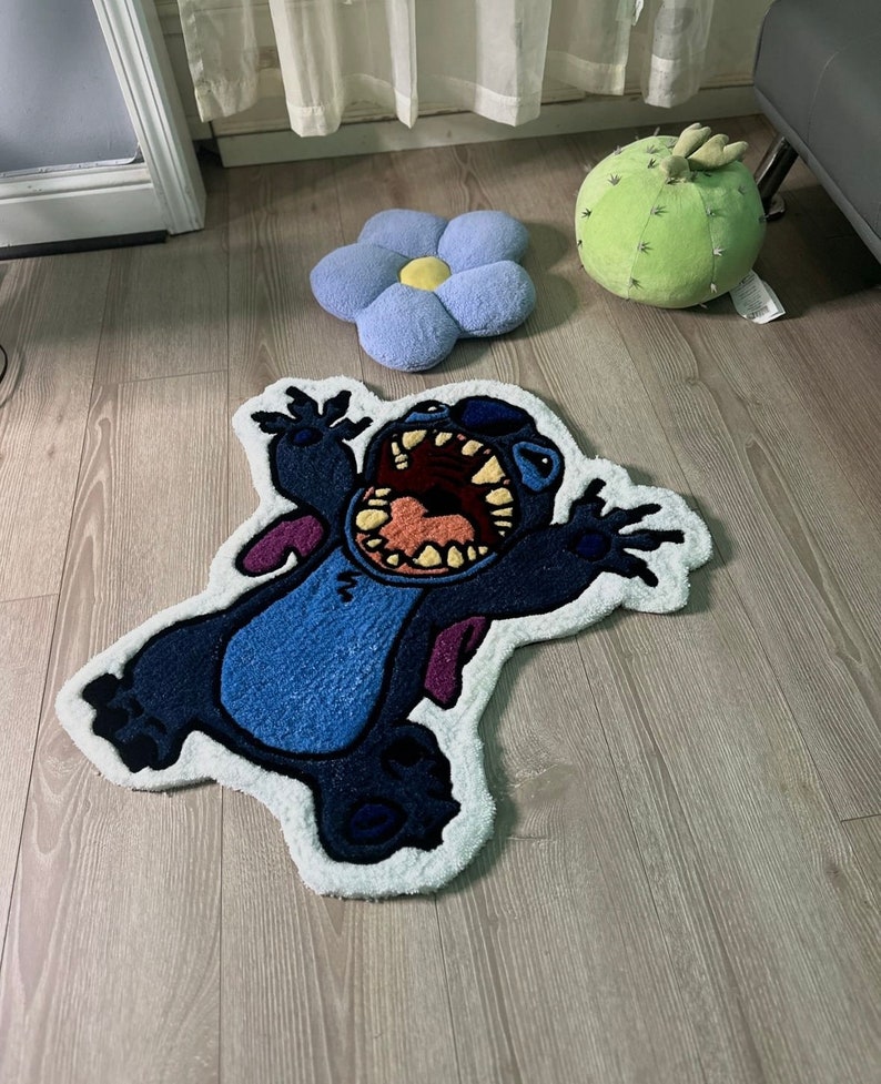 Stitch Rug | Custom Rug | Cartoon Rug| 100% HANDMADE - Etsy