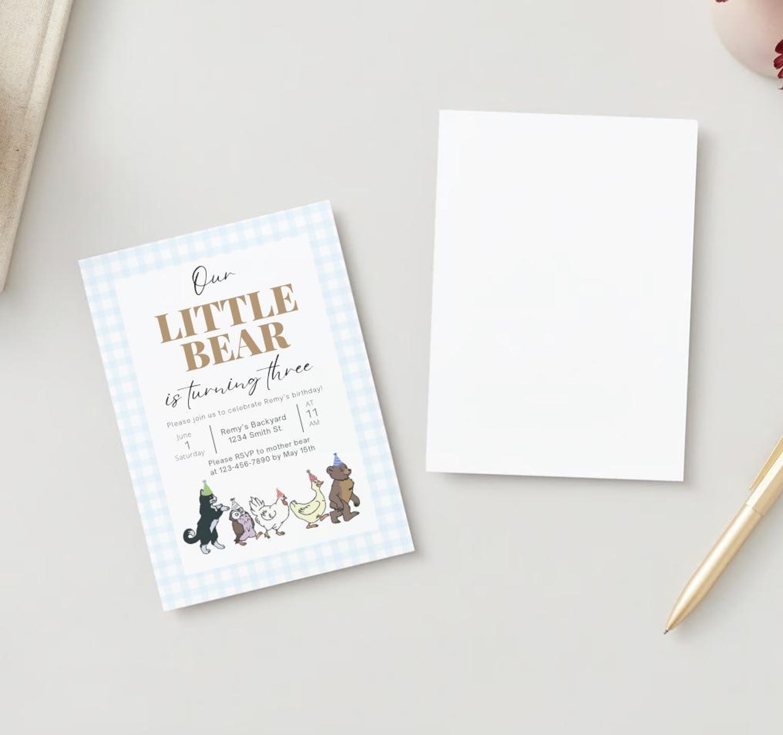 Little Bear Birthday Invitation - Little Bear Show Maurice Sendak ...