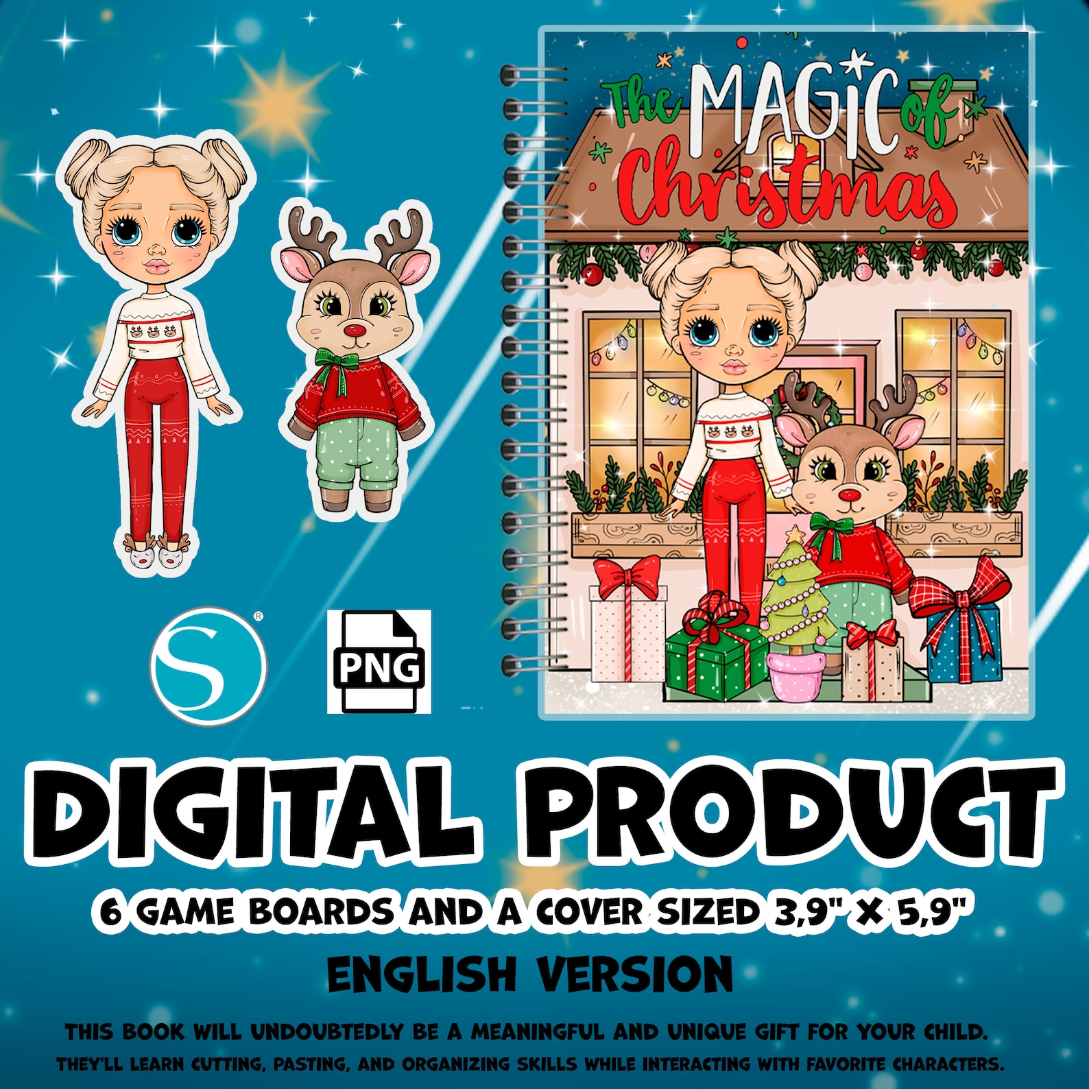 Printable Paper Busy Book, Paper Christmas House. Blythe - Kids Busy ...