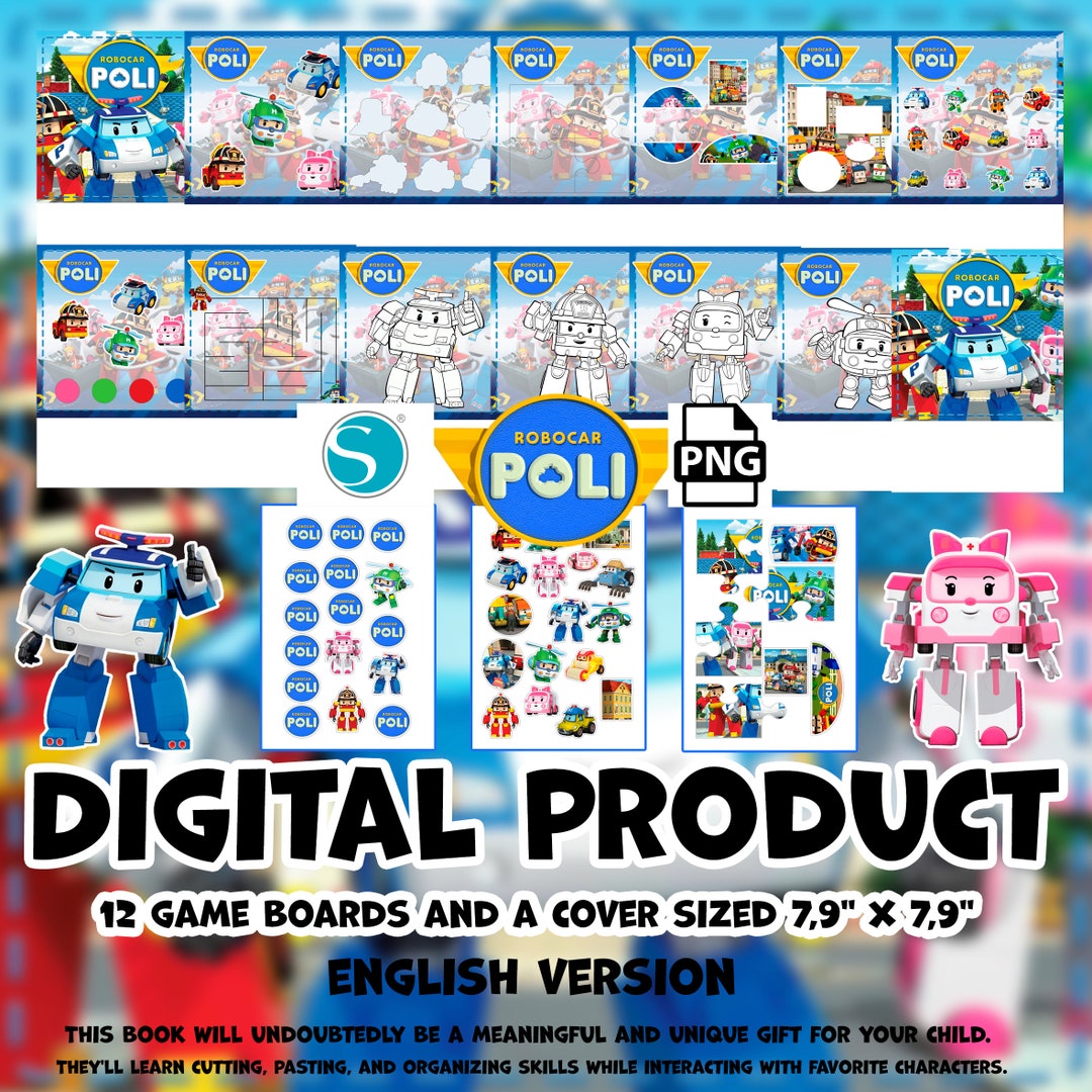 Robocar Poly Print Book Robocar Poly Busy Bookrobocar Poly Quiet ...