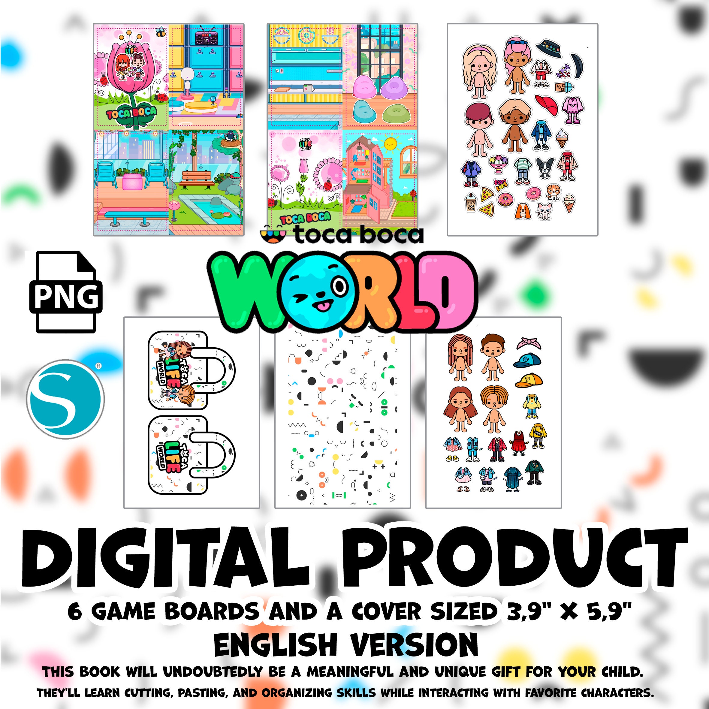 Printable Paper Dollhouse Toca Boca - Kids Busy Book | Montessori Toys ...