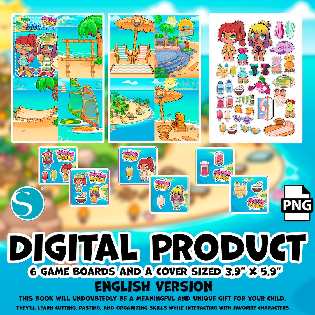 Avatar World Busy Book | Avatar World Dollhouse| Toca Boca Quiet Book ...