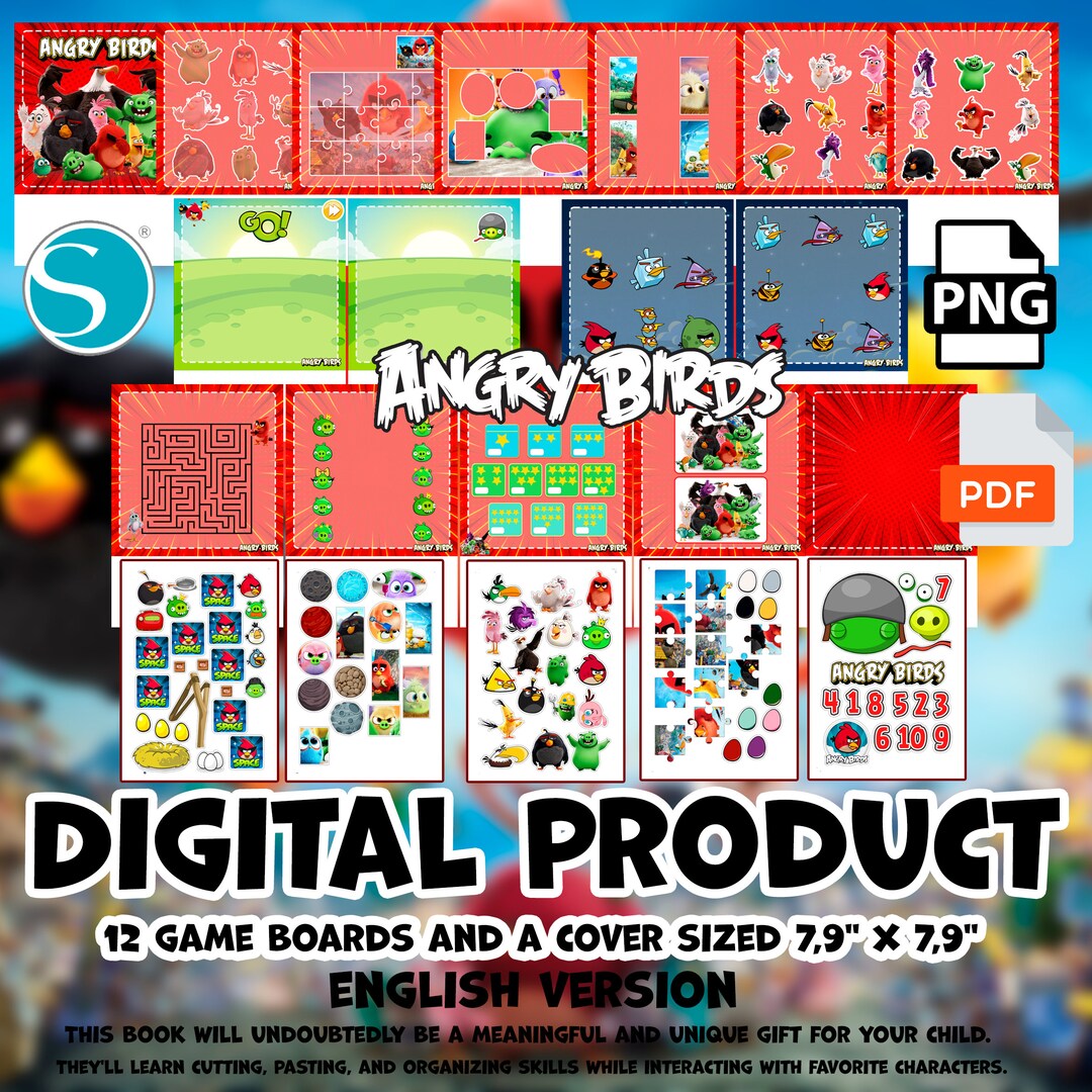 Angry Birds Print Book Angry Birds Busy Book angry Birds Quiet ...