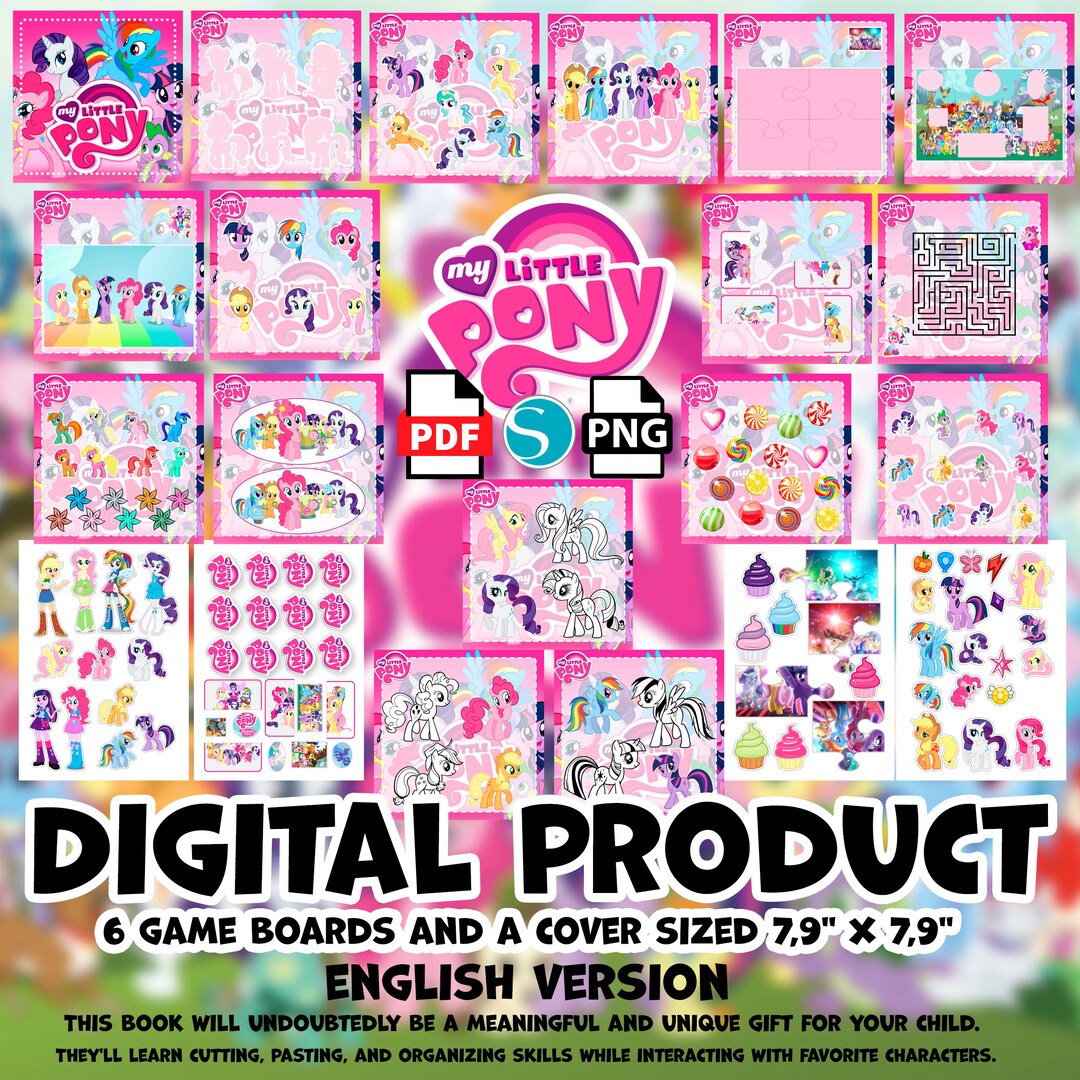 My Little Pony Print Book My Little Pony Busy Book my Little Pony Quiet ...