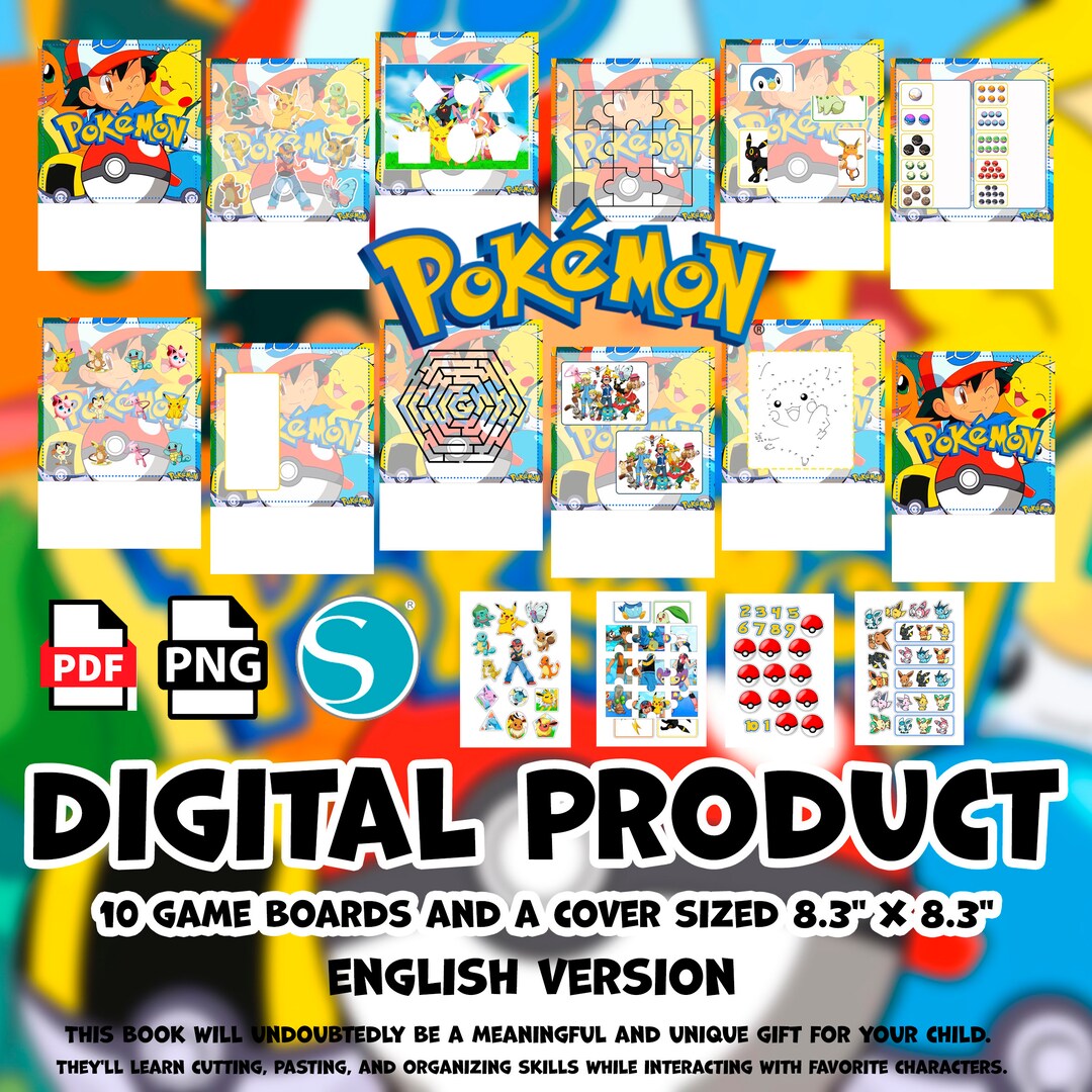 Pokemon Print Book| Pokemon Busy Book | Toca Boca Dollhouse| Pokemon ...