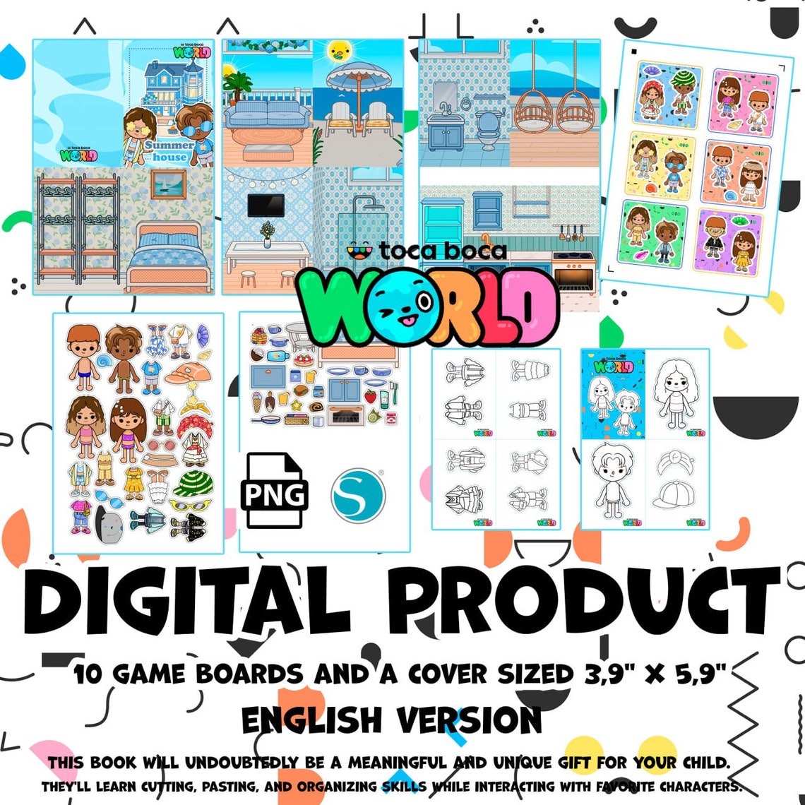 Printable Paper Dollhouse Toca Boca - Kids Busy Book | Montessori Toys ...