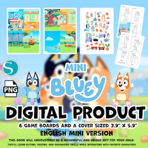 Printable Bluey Paper | Bluey Quiet Book | Bluey Busy Book | Digital ...