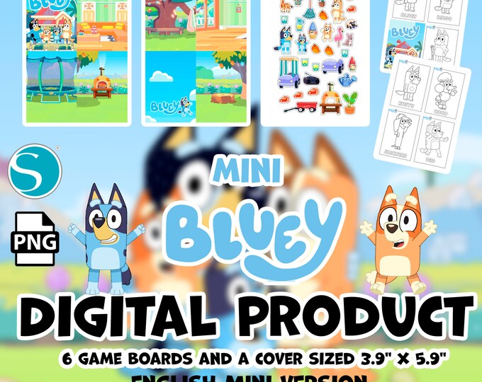 Printable Bluey Paper | Bluey Quiet Book | Bluey Busy Book | Digital ...
