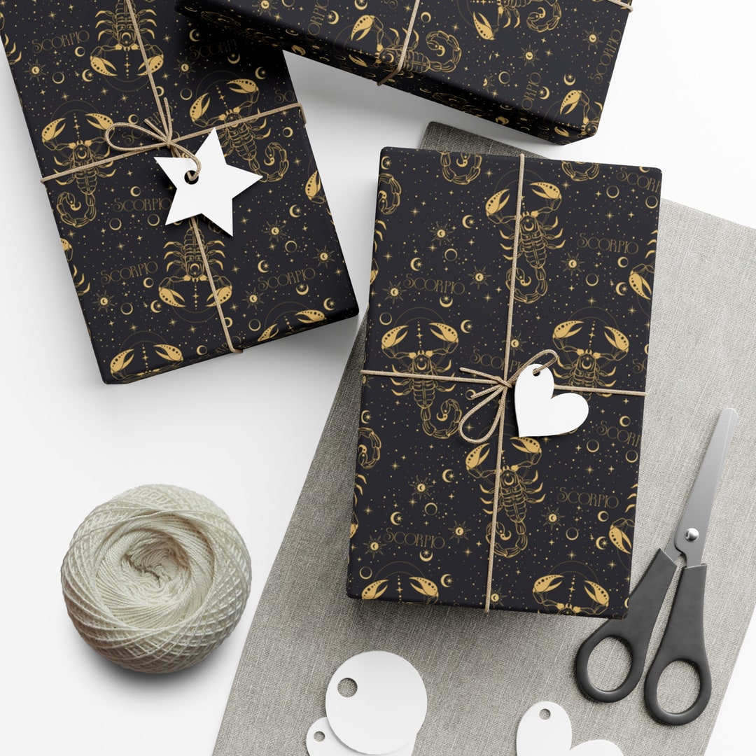 Royal Scorpio Zodiac Gift Wrap Paper - Etsy