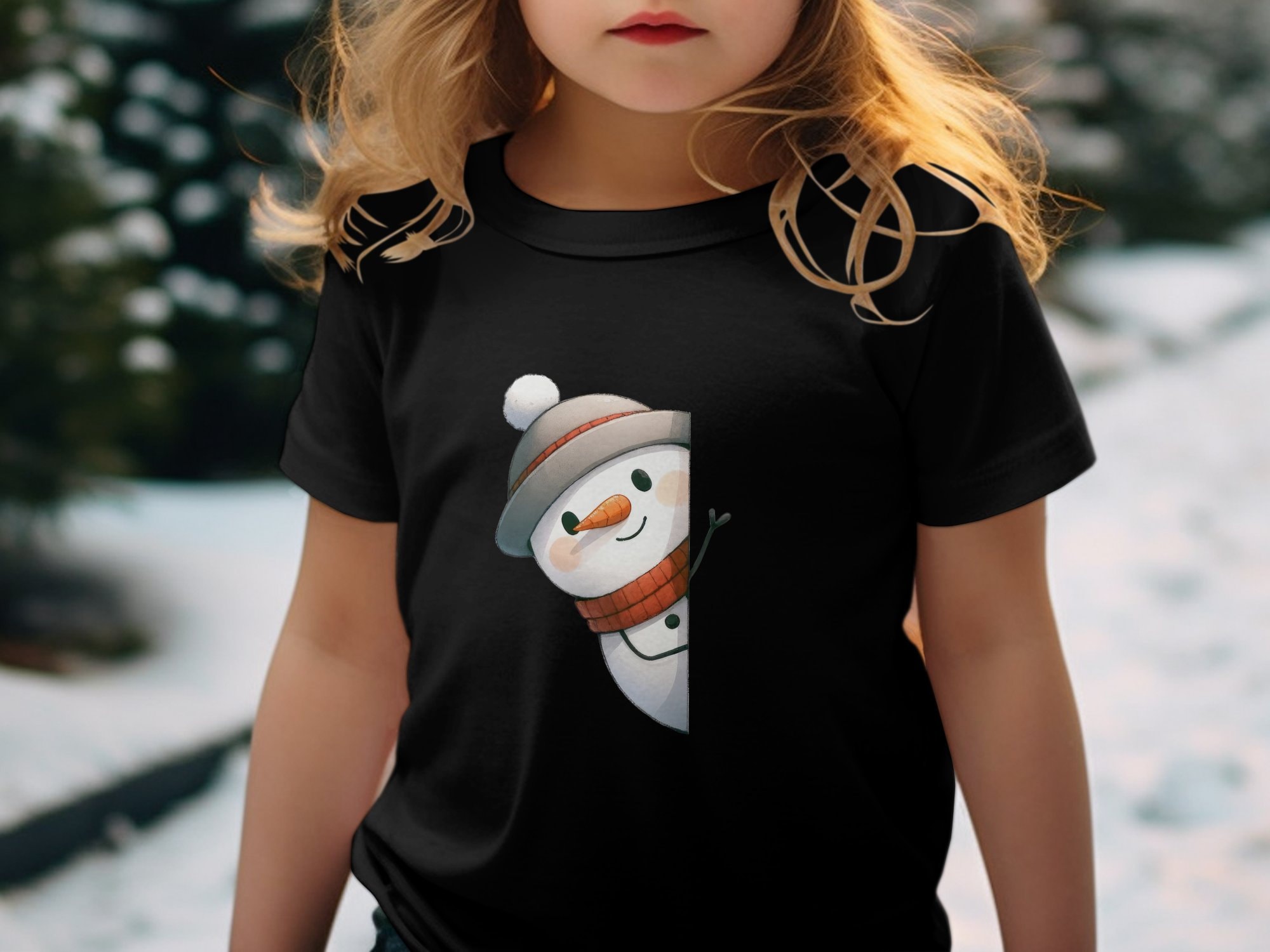 Snowman Shirt Peeking Snowman Shirt Peekaboo Snowman Kid - Etsy