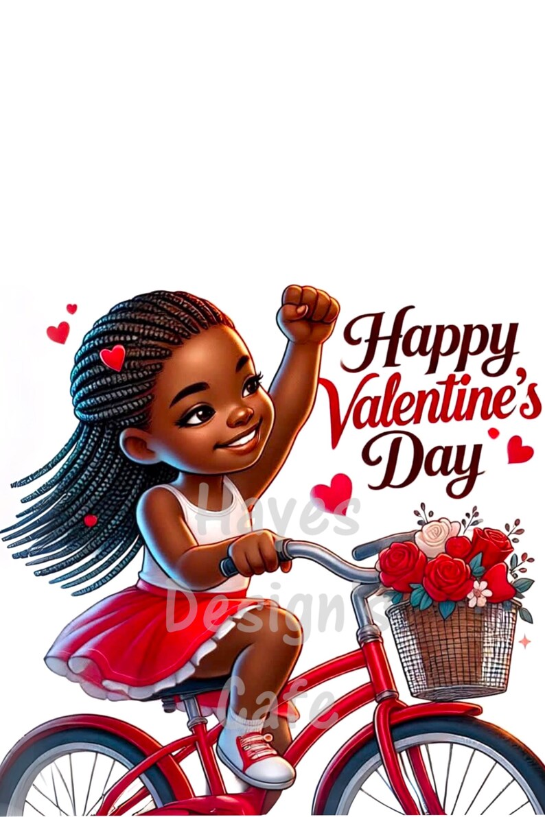 Valentine Lollipop Holder Card for Kids | African American Girl ...