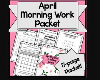 April Spring Themed Morning Work Packet (grades 1-3) - Etsy