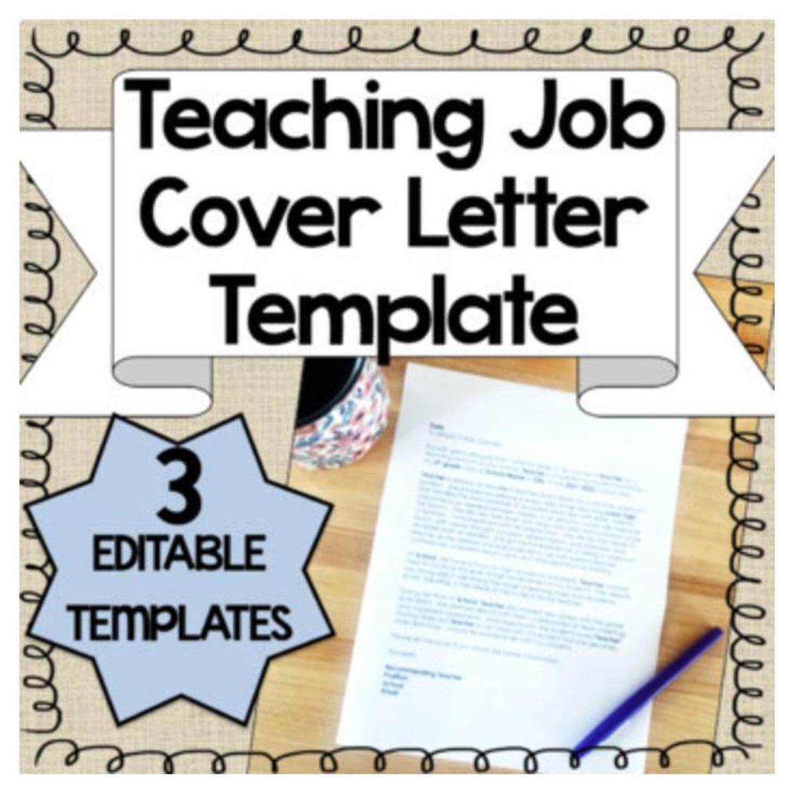 Teaching Job Cover Letter Template (easy to Edit!) - Etsy