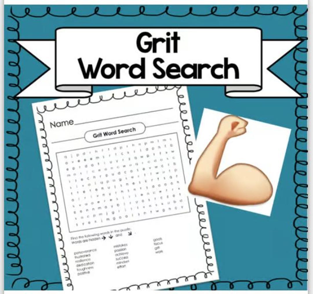 Grit Word Search - Etsy