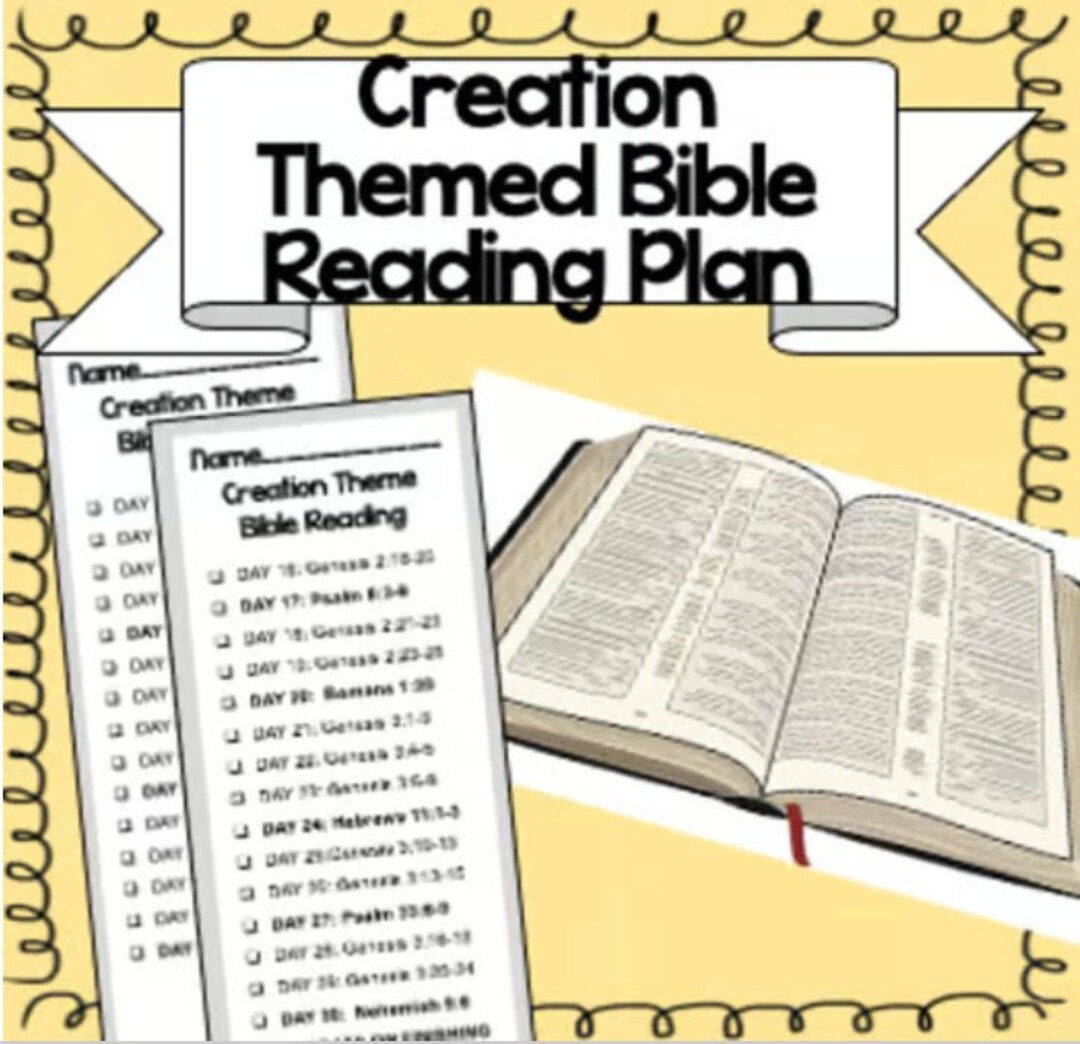 Creation Themed Bible Reading Plan for Kids - Etsy