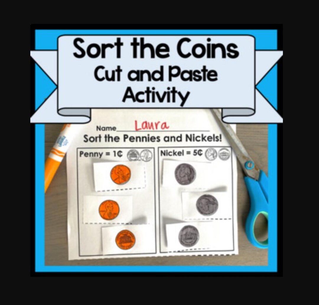 Sort the Coins Cut and Paste Activity (american Coins) - Etsy