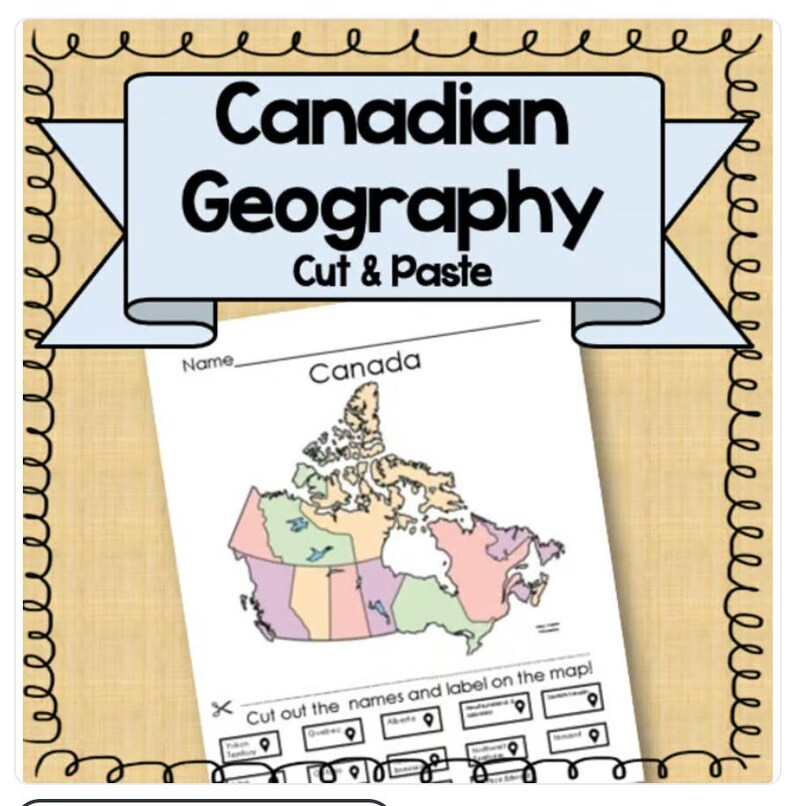 Canadian Map Provinces and Territories {geography Cut and Paste ...