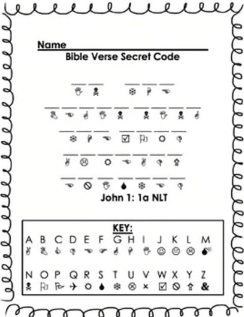 John 1:1 Bible Verse Worksheet Set - Etsy