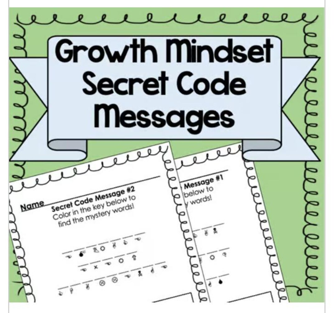 Growth Mindset "secret Code" Messages - Etsy