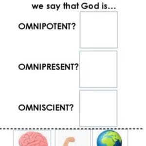 Characteristics of God Cut and Paste Worksheet - Etsy