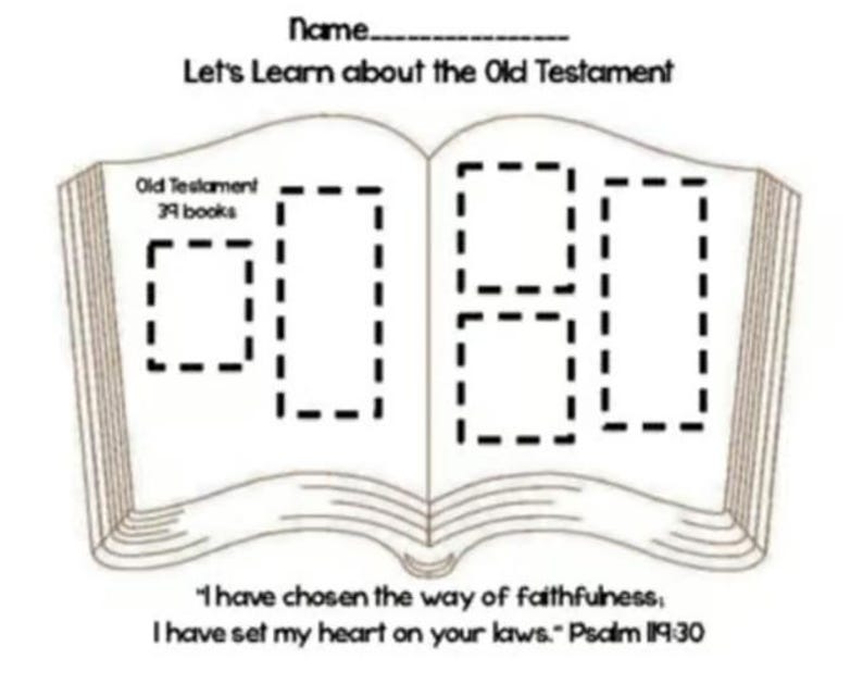 Old Testament Books of the Bible Cut and Paste Worksheet - Etsy