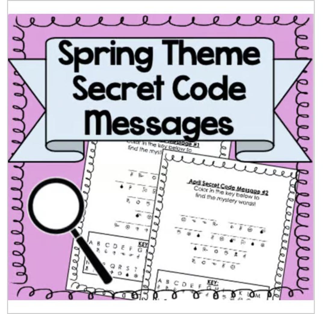 Spring Themed "secret Code" Messages - Etsy