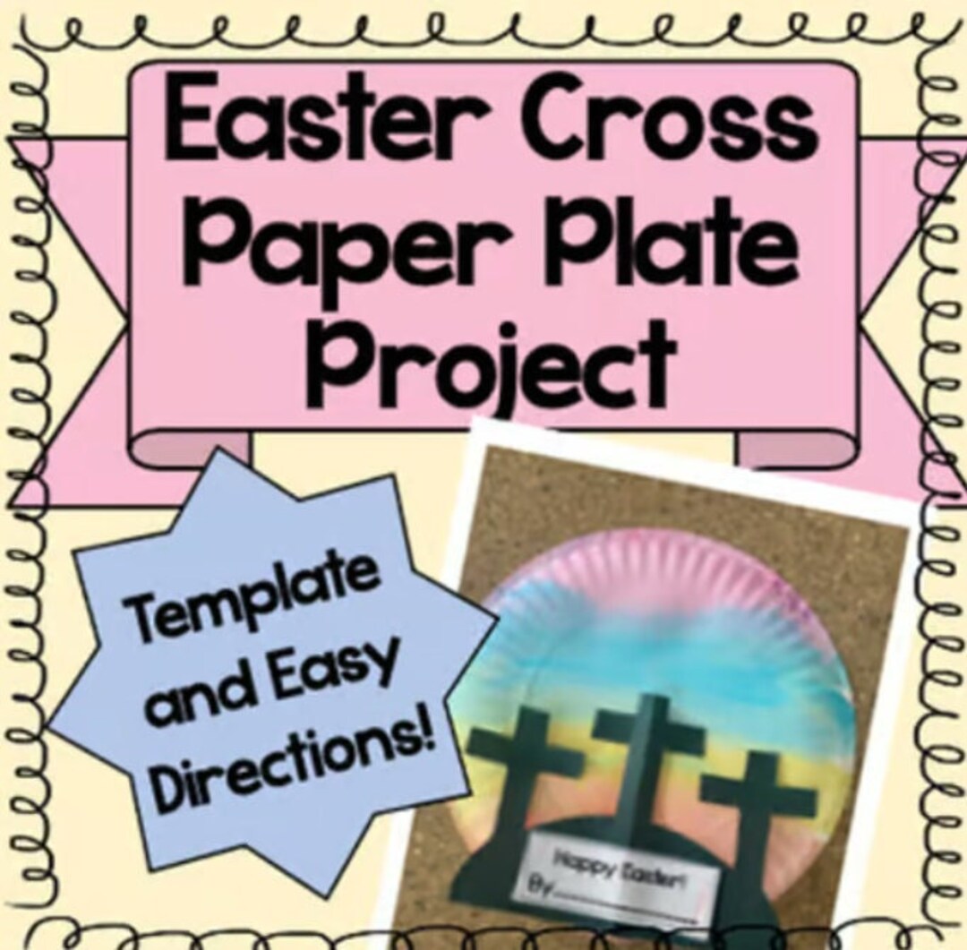 Easter Cross Paper Plate Craft - Etsy
