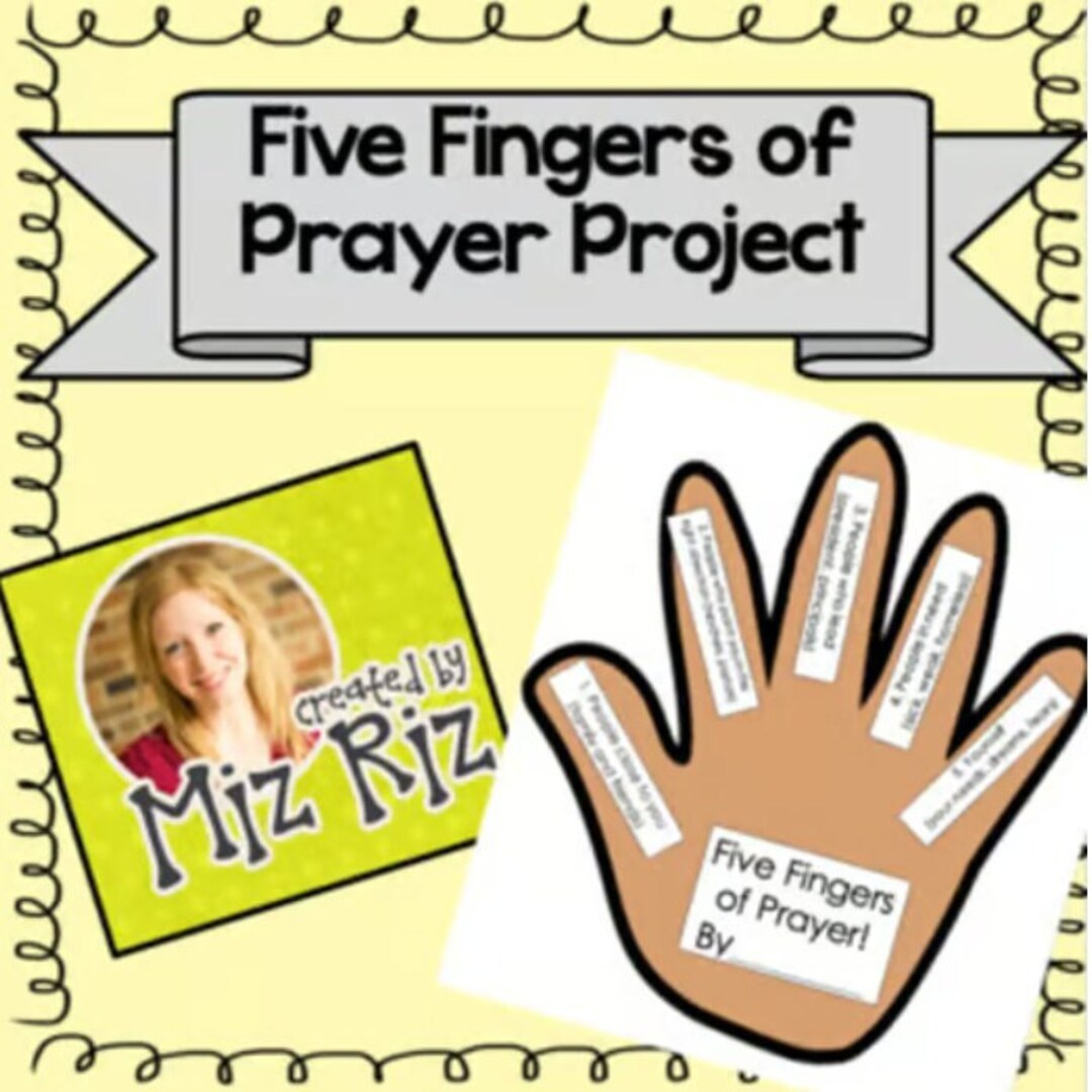 Five Fingers of Prayer Craft - Etsy