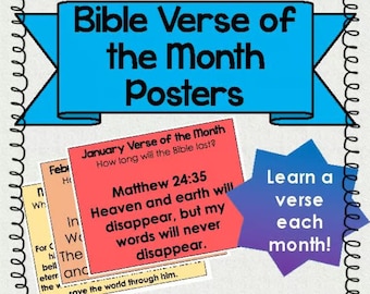 Bible Verse of the Month Set - Etsy